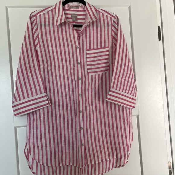 Chico's | Tops | Chicos 0 Linen Shirt Sz 2 | Poshmark